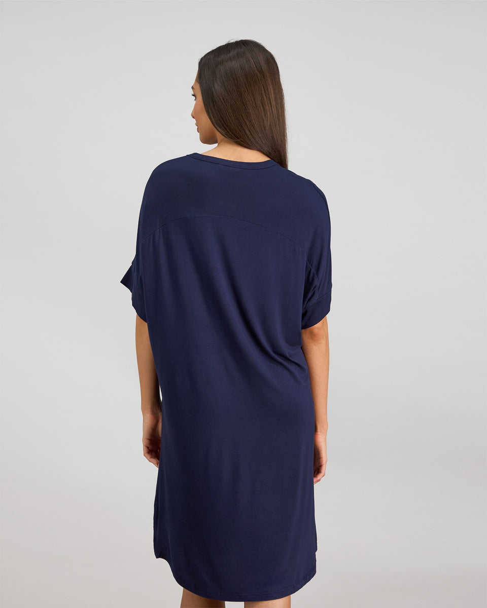 Bendon Belle Bamboo Nightie in Navy Blazer | Bendon Lingerie